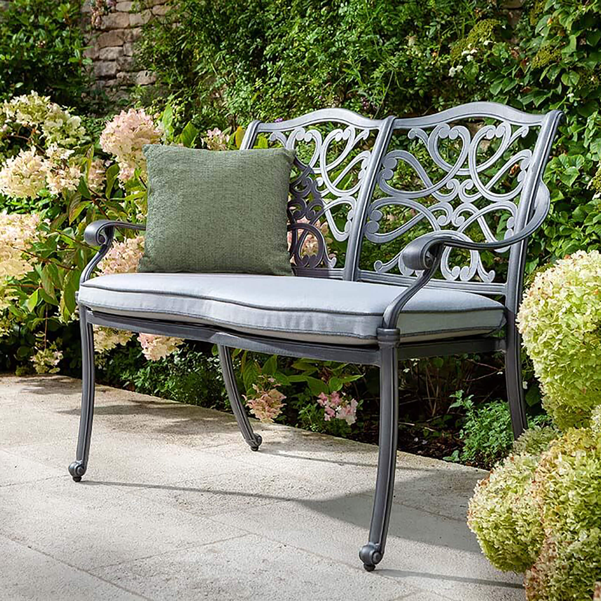 Cast Aluminium 2 Seater Bench – The Aviary Floral